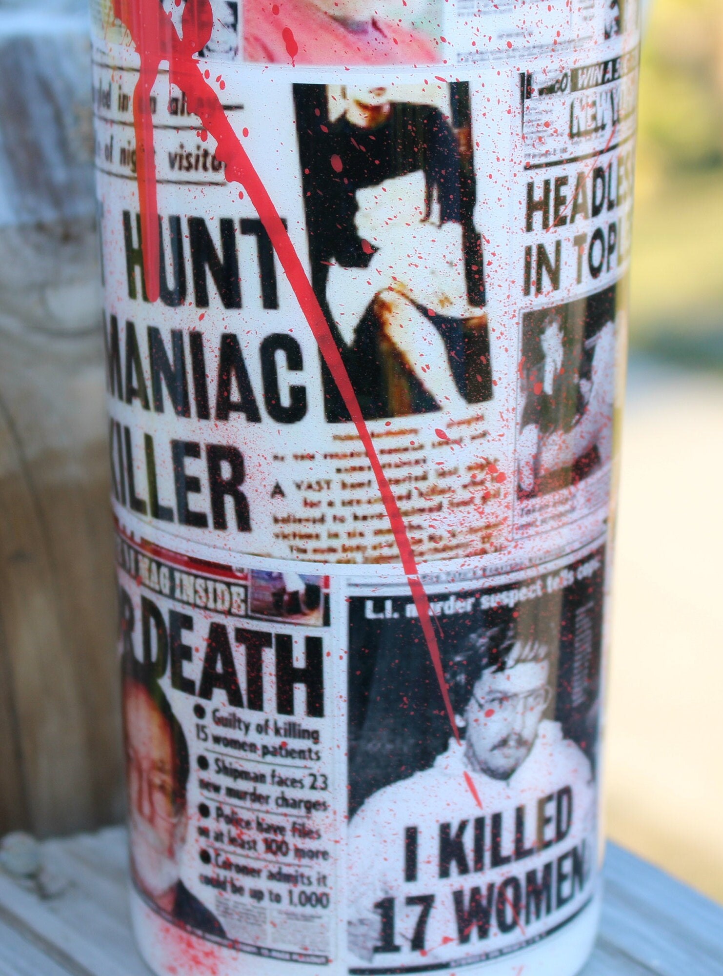 Serial Killer Newspaper Headlines Tumbler True Crime Junkie | Etsy