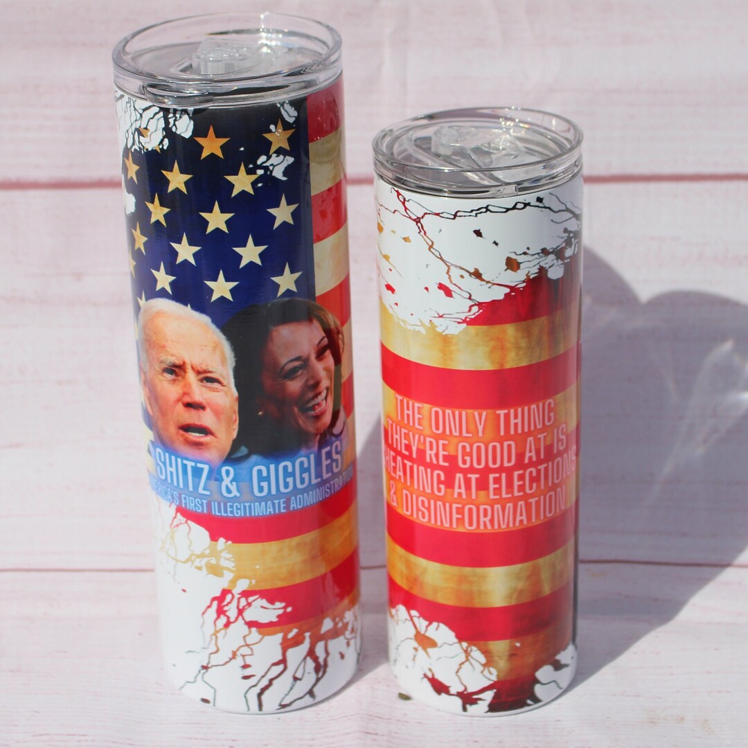 Shitz and Giggles Custom Tumbler, Funny Biden and Harris Cup, America's ...