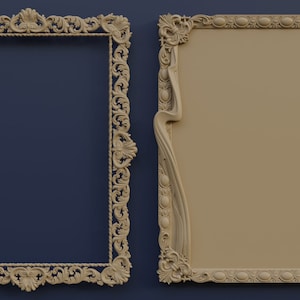 15 STL Frames File Collection for CNC Machine | Blender 3dsmax 3D Printing Decorative Wall ...