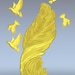 3D Feather Design With Birds STL File for CNC Carving and 3D Printing ...