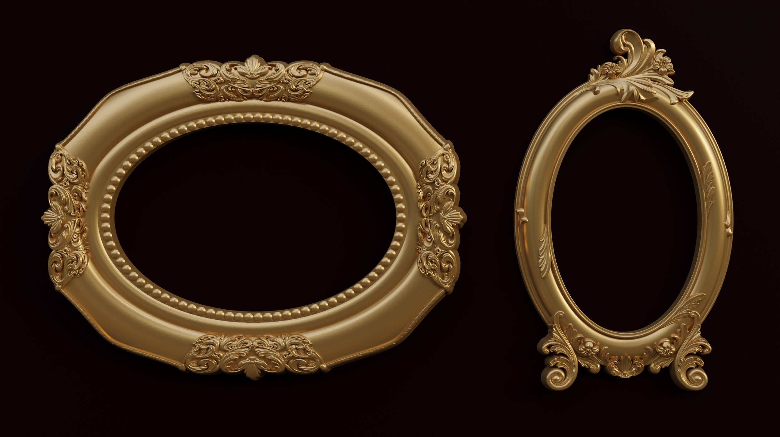 Collection of 15 Digital STL Files of Mirror / Photo Frames for CNC ...