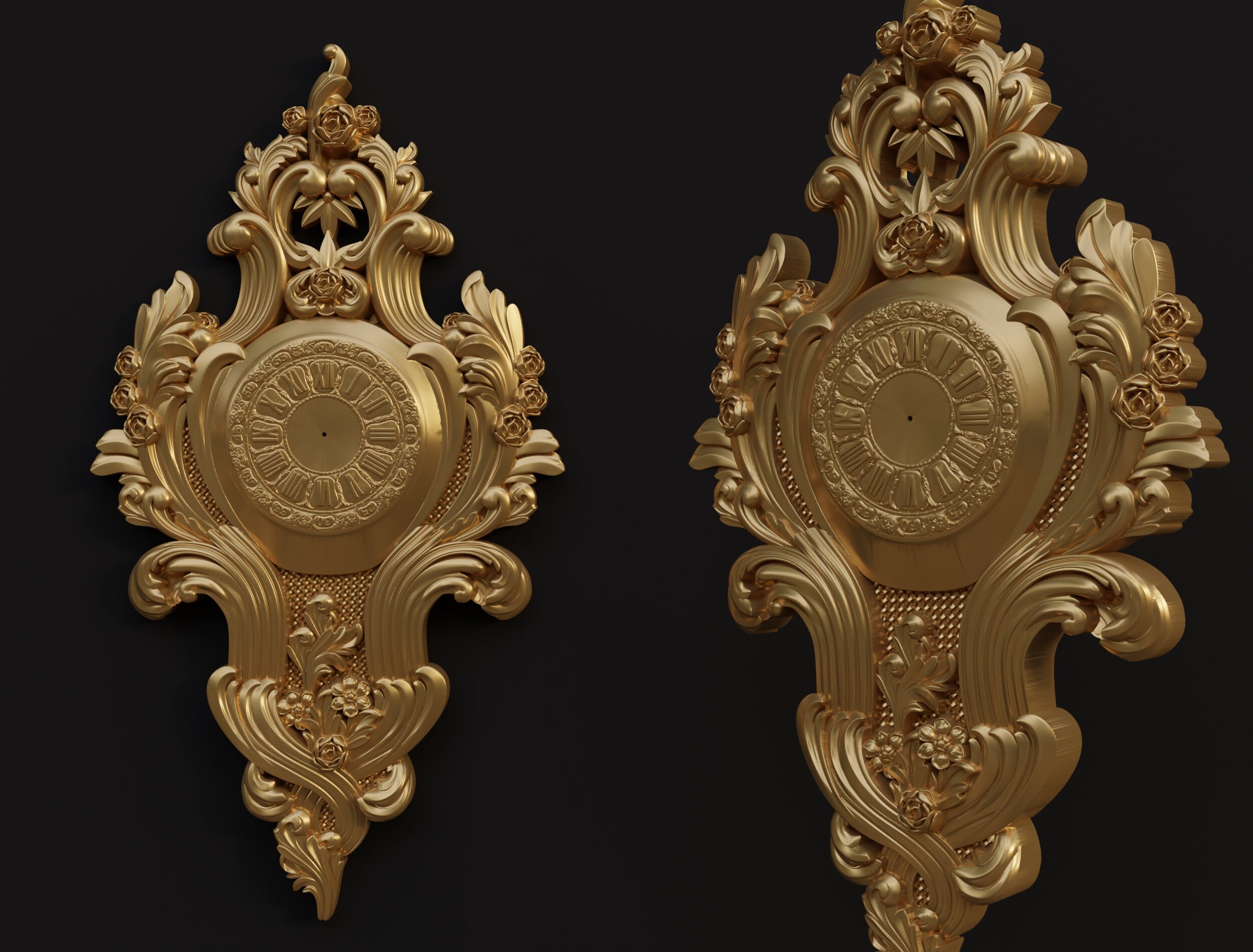 Antique Wall Clock 3D STL Files: CNC Decorative Designs - Etsy