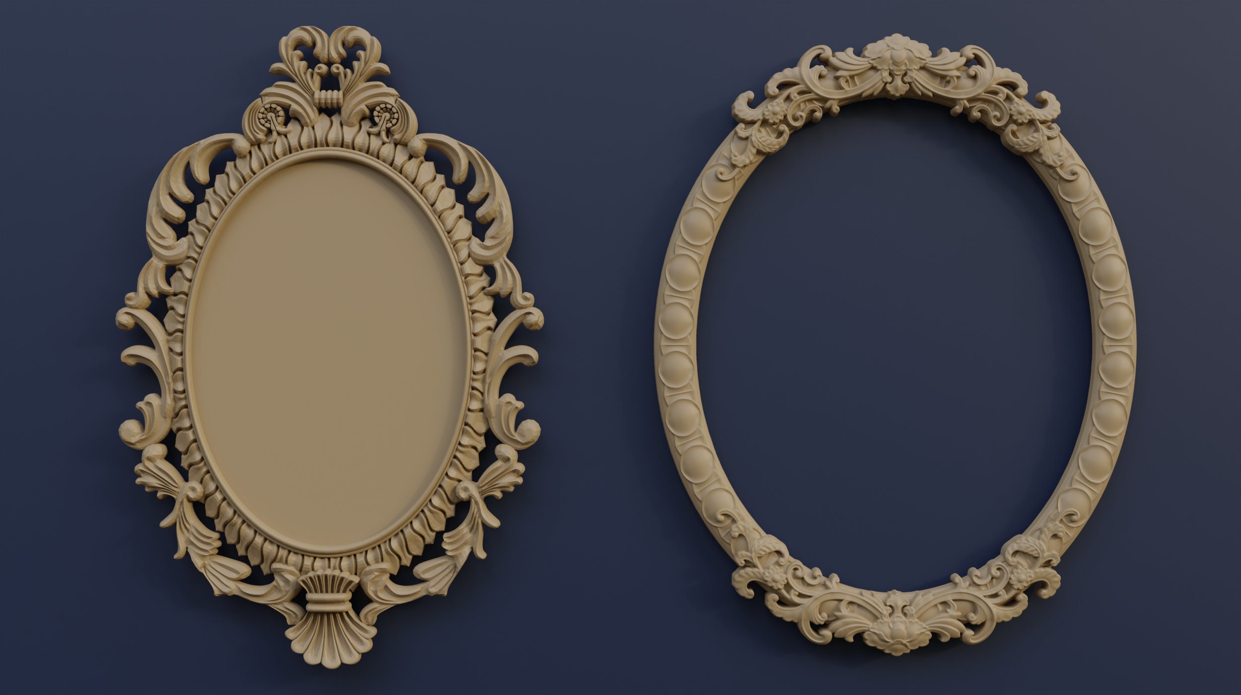 15 STL Frames File Collection for CNC Machine | Blender 3dsmax 3D Printing Decorative Wall ...