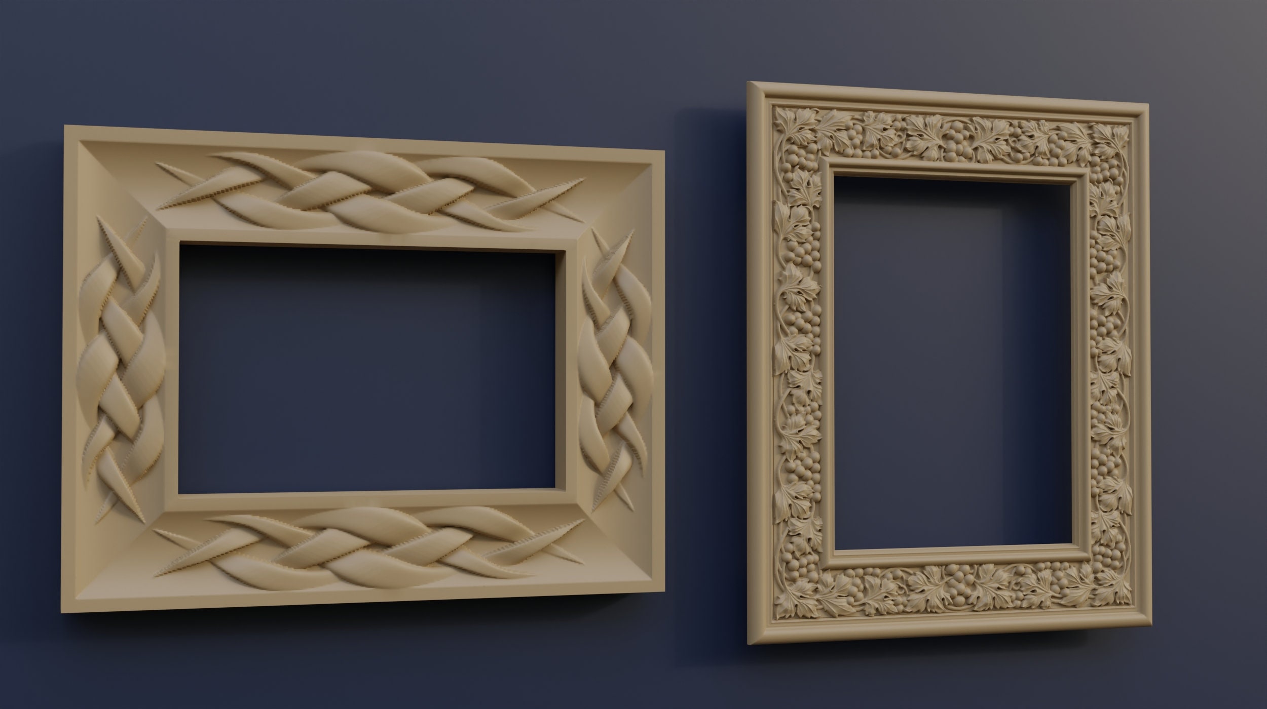 3D Frames STL File Collection for CNC Machine | Blender 3dsmax Modeling ...