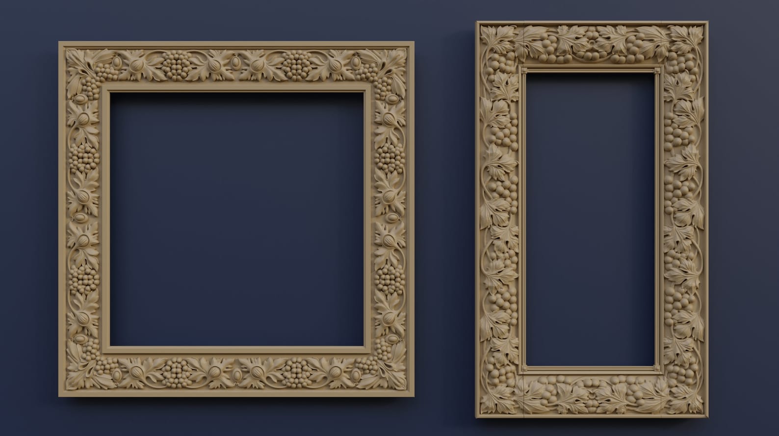 15 STL Frames File Collection for CNC Machine | Blender 3dsmax 3D Printing Decorative Wall ...