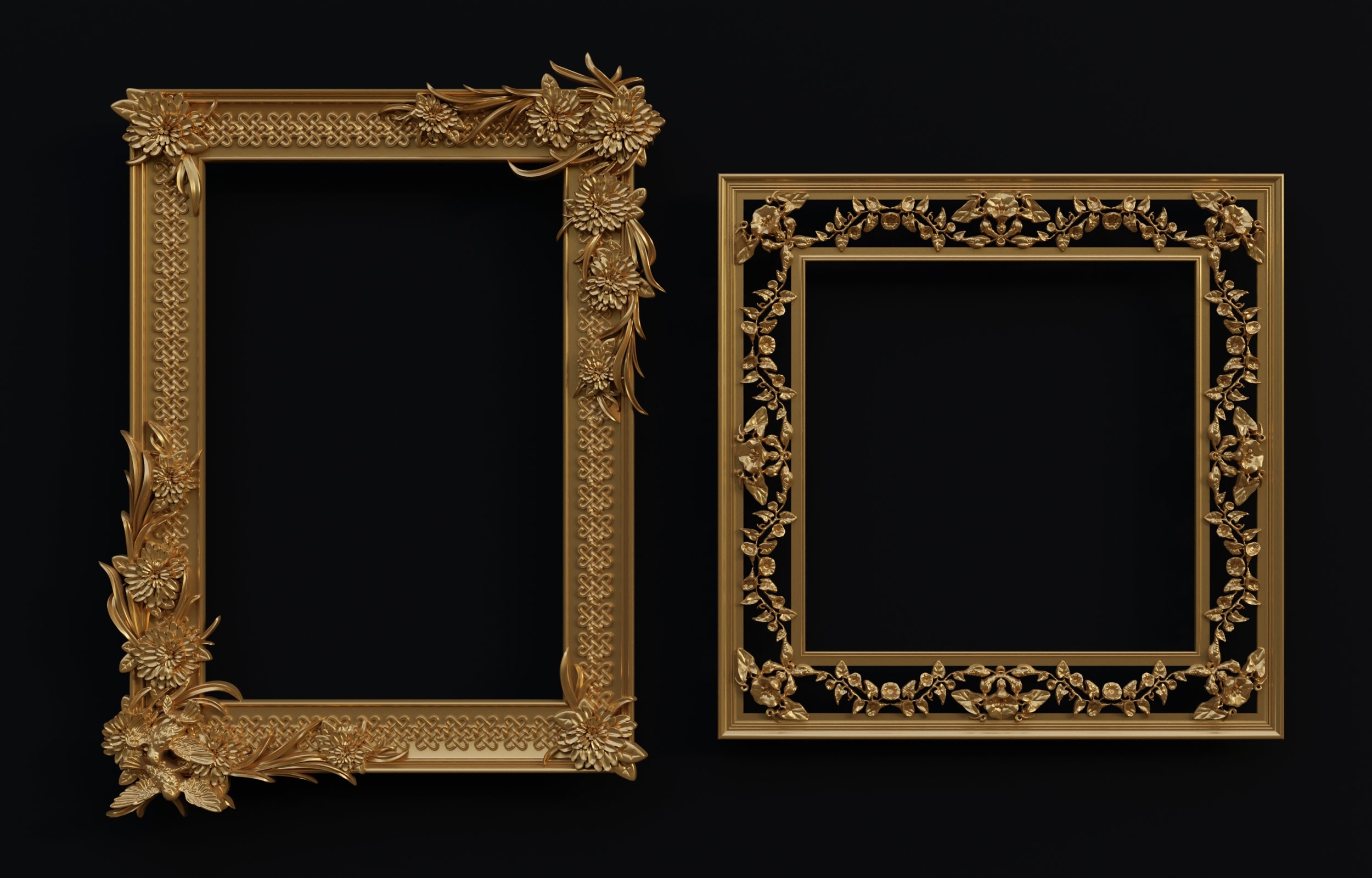 15 Ready to Use STL Files of Mirror and Photo Frames for CNC Machining and Creative Designing ...