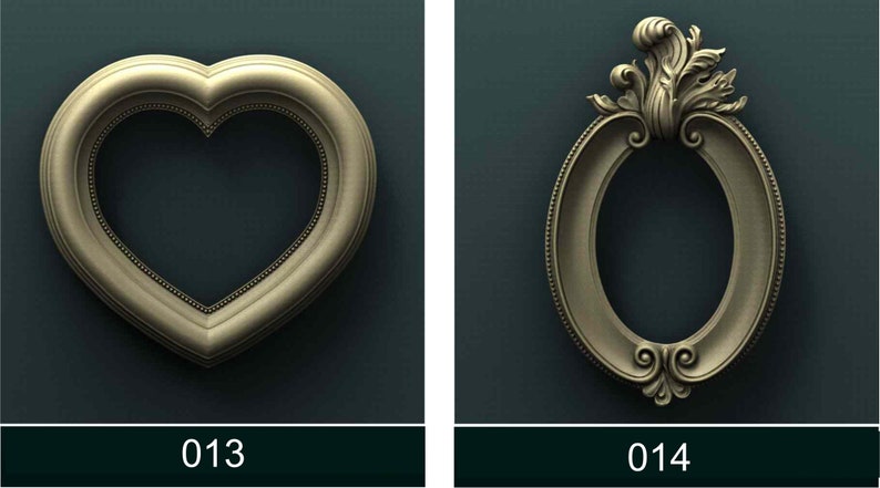 3D Artcam Relief and STL File for CNC Machine | Decorative Wall Frames ...