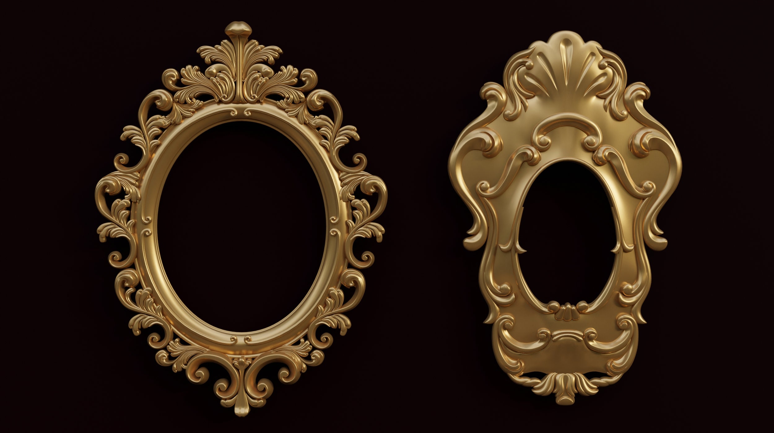 Collection of 15 Digital STL Files of Mirror / Photo Frames for CNC ...