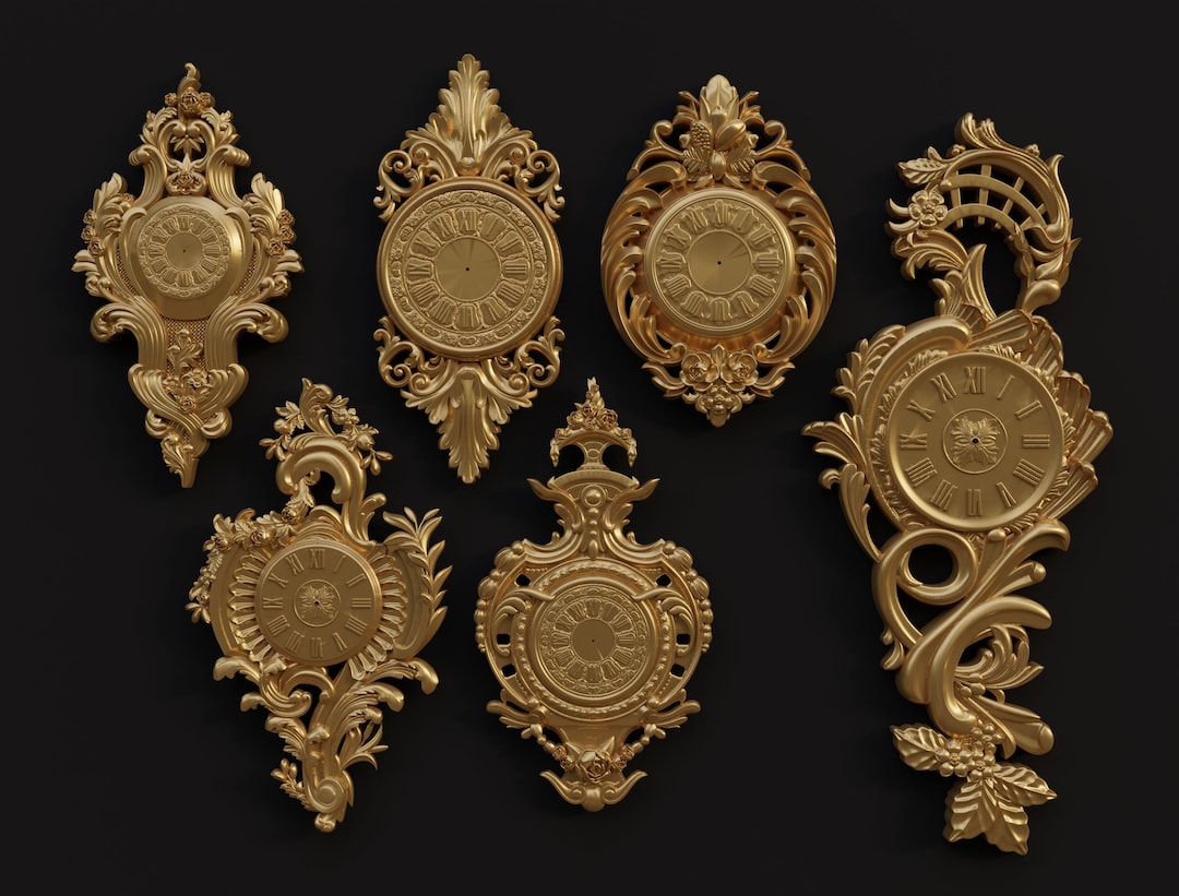 Antique Wall Clock 3D STL Files: CNC Decorative Designs - Etsy