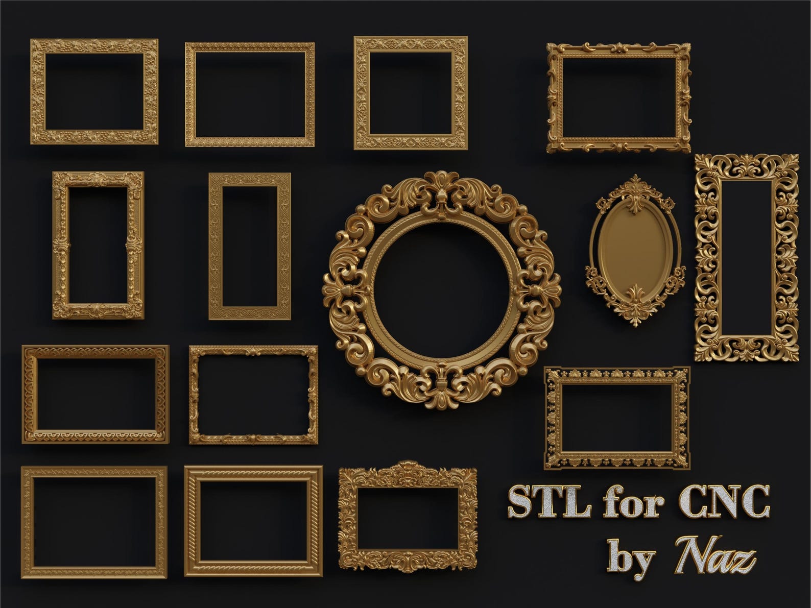 15 Frame STL Designs: CNC Mirror & Photo Frames (digital Download) - Etsy
