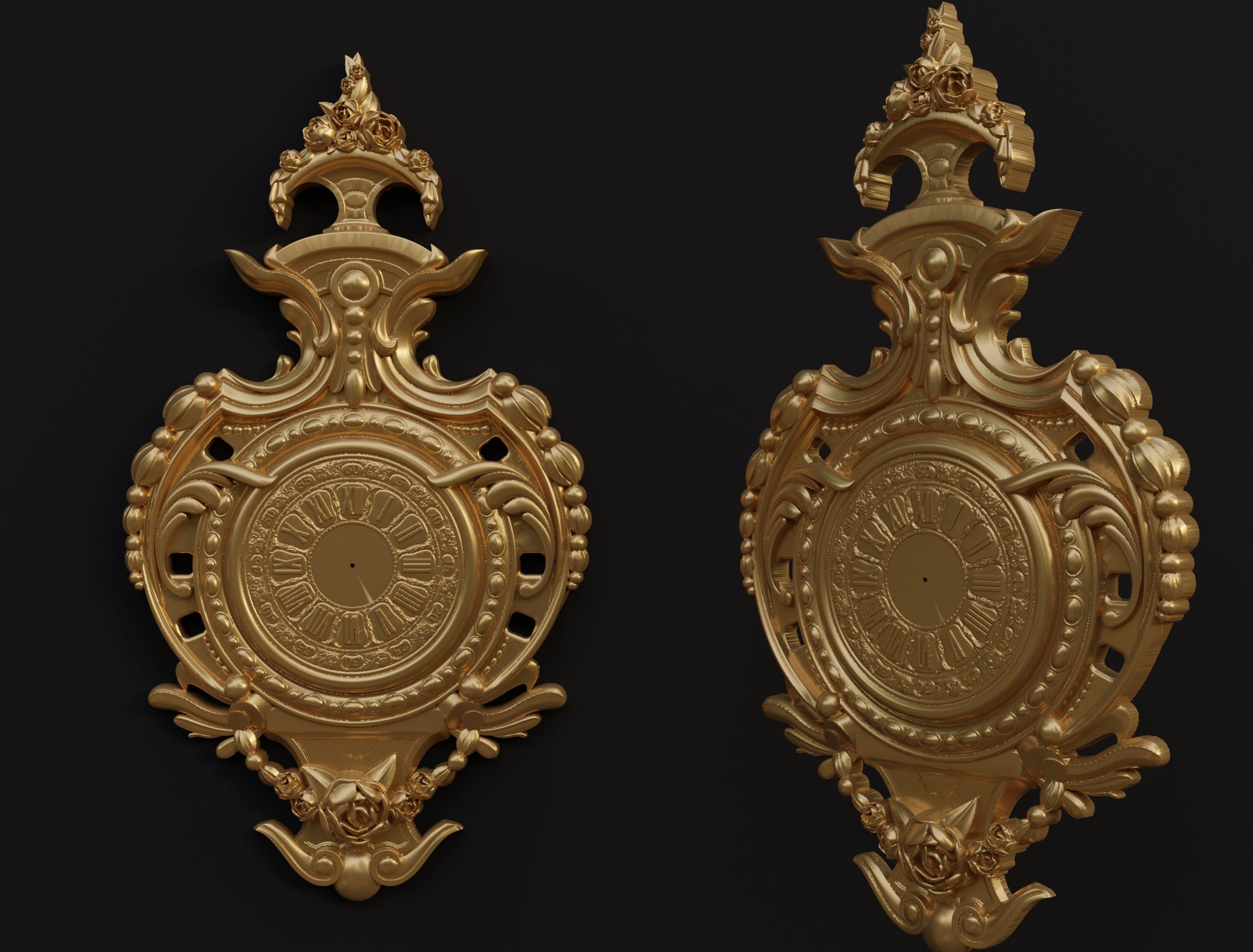 Antique Wall Clock 3D STL Files: CNC Decorative Designs - Etsy