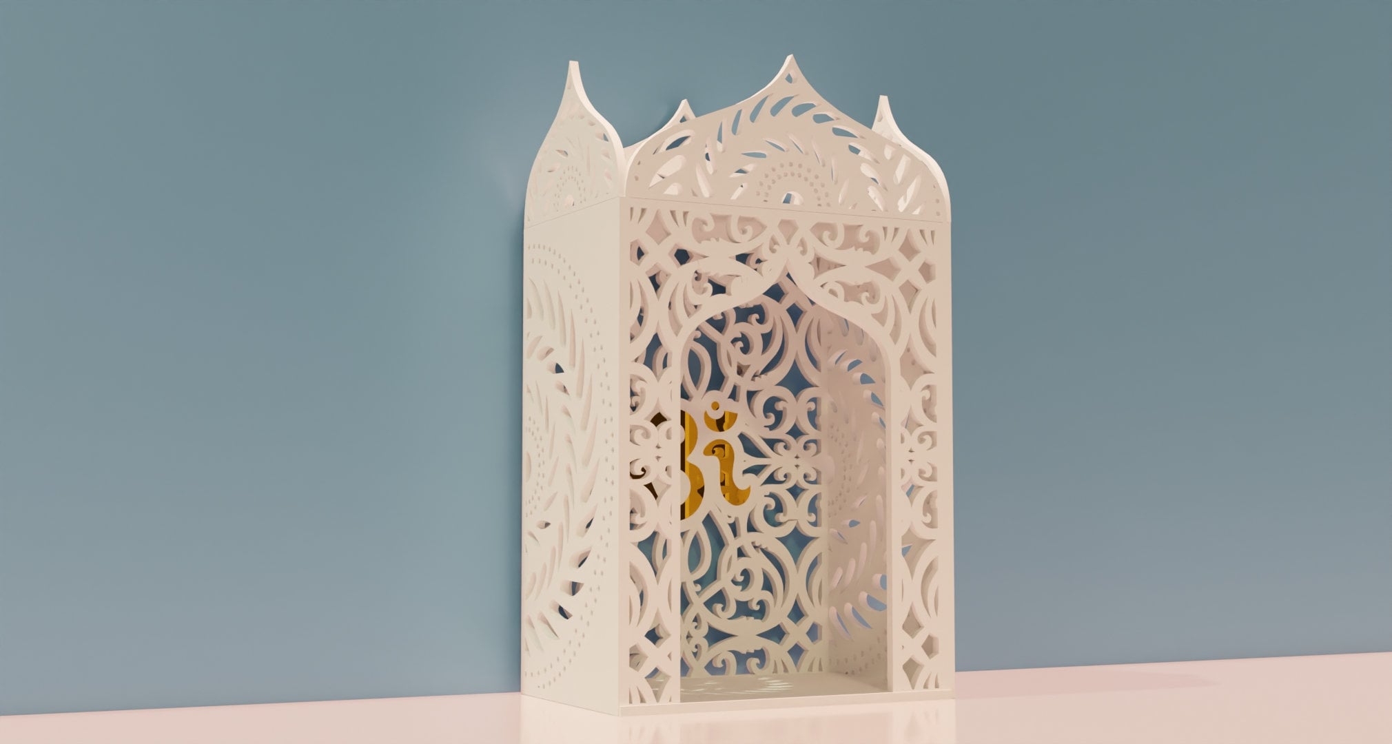 CNC Laser Cut Design DXF File For Mandir For God Prayer Room Pooja Room ...
