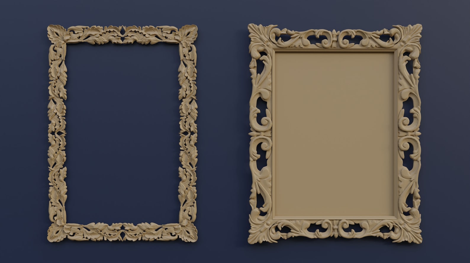 15 STL Frames File Collection for CNC Machine | Blender 3dsmax 3D Printing Decorative Wall ...