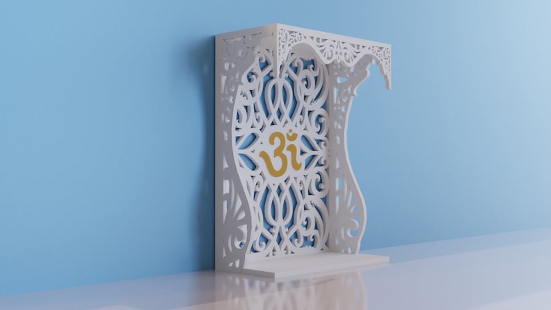 CNC Laser Cut Mandir Design: Prayer Room Temple DXF File (digital ...
