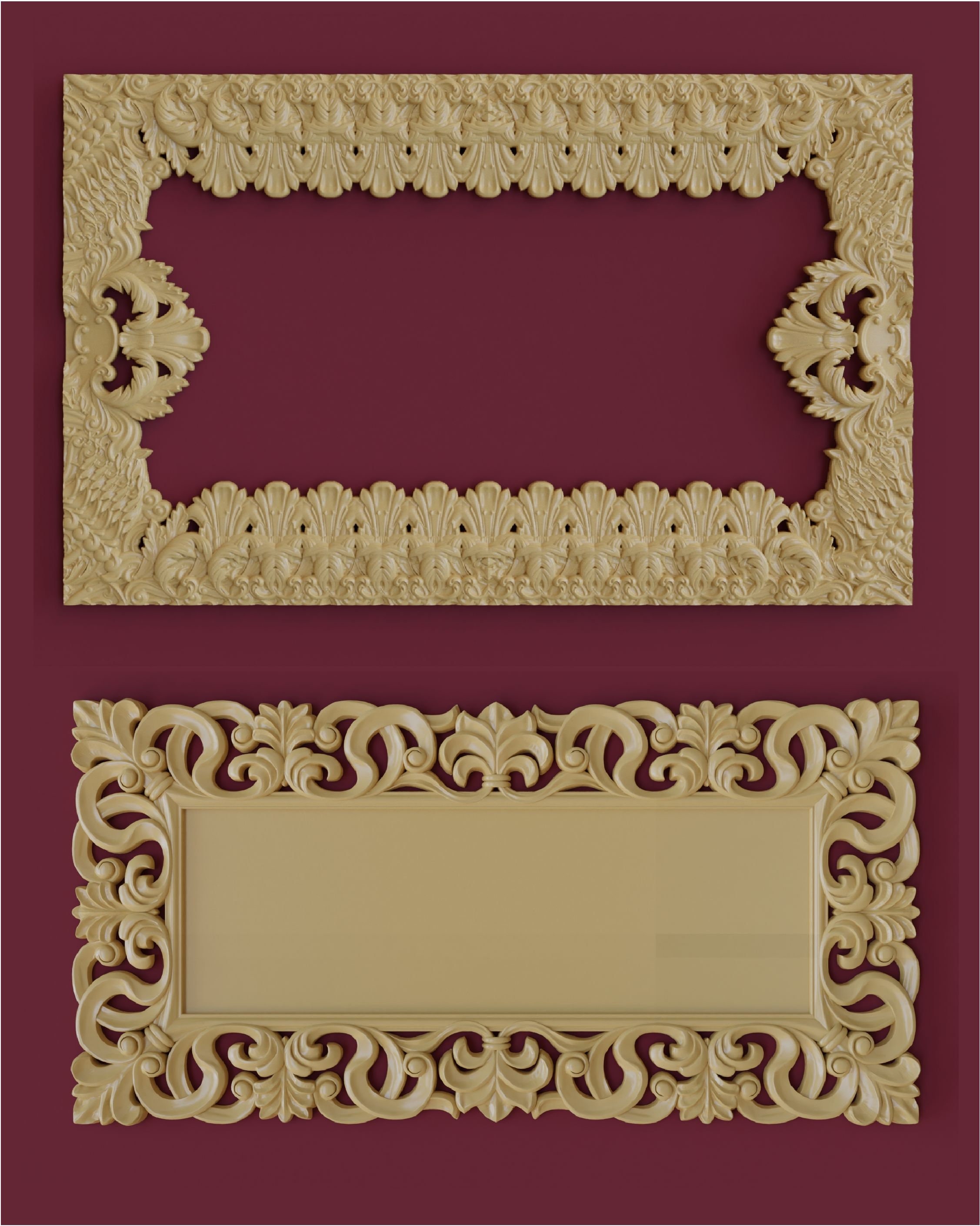 3d Frames STL File Collection for CNC Machine & Architectural Modeling ...