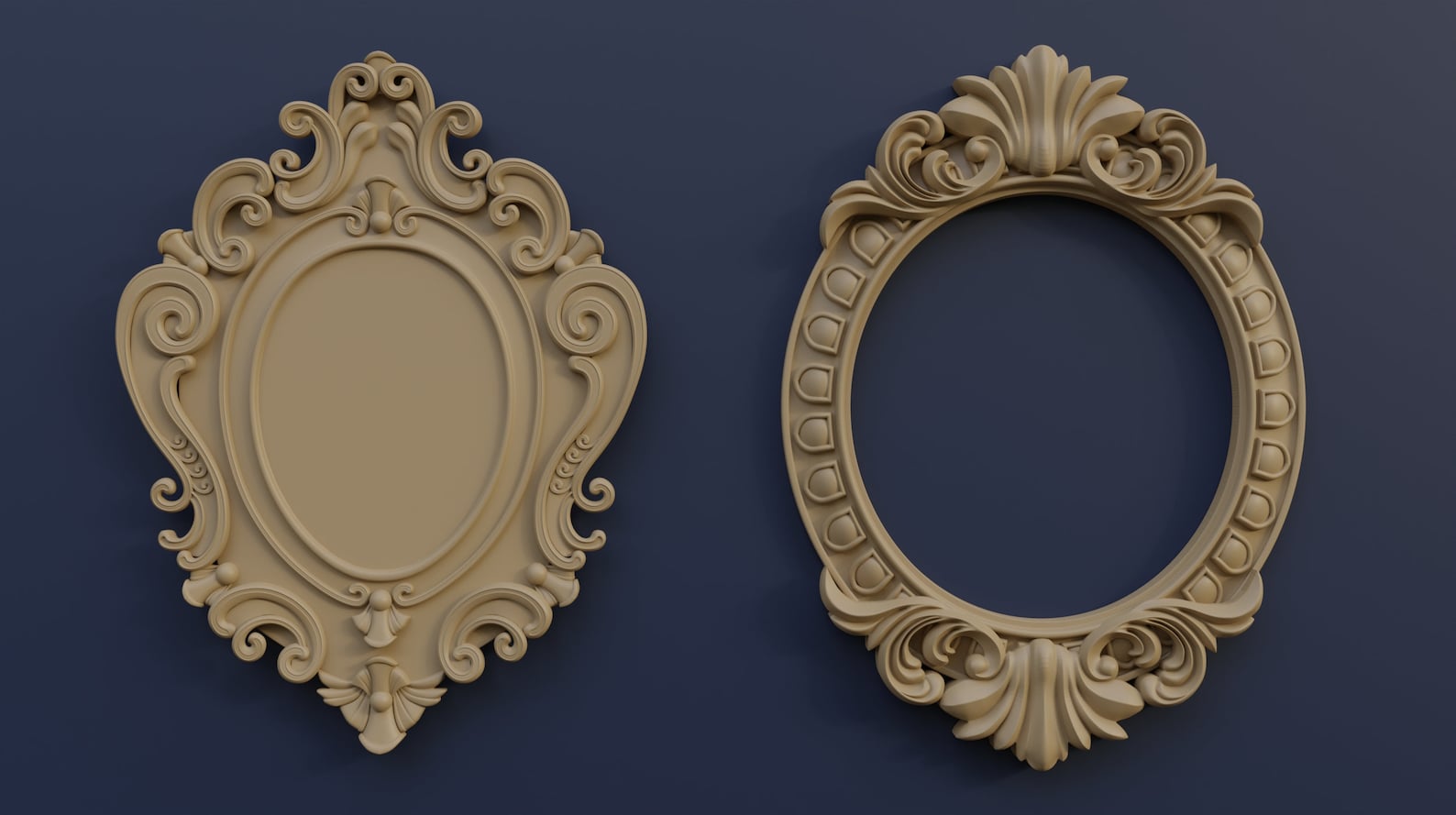 15 STL Frames File Collection for CNC Machine | Blender 3dsmax 3D Printing Decorative Wall ...