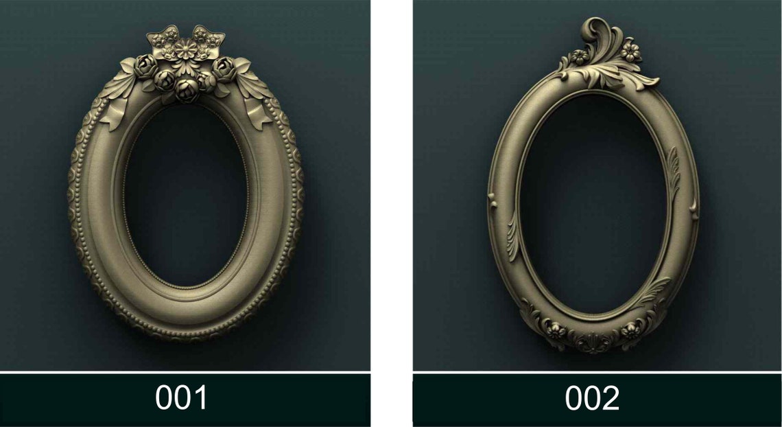 3D Artcam Relief and STL File for CNC Machine | Decorative Wall Frames ...