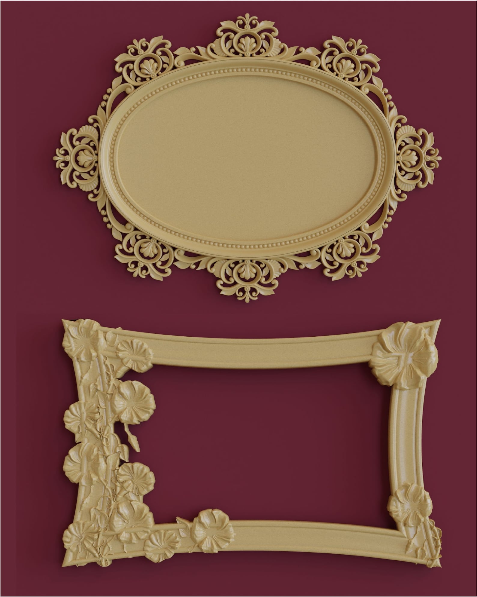 3d Frames STL File Collection for CNC Machine & Architectural Modeling ...