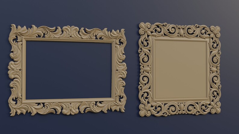 3D Frames STL File Collection for CNC Machine Blender 3dsmax - Etsy
