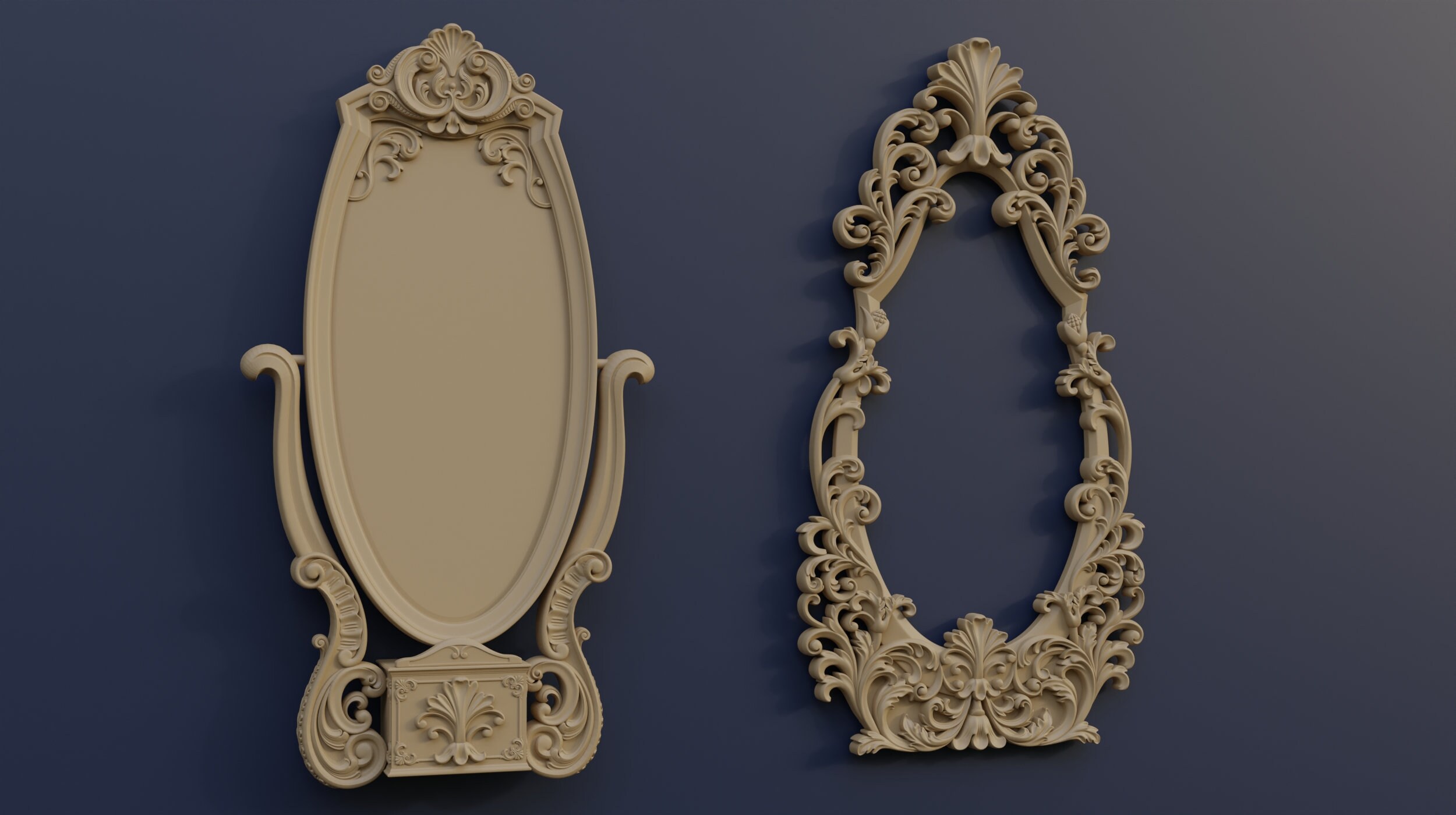 3D Frames STL File Collection for CNC Machine | Blender 3dsmax Modeling ...