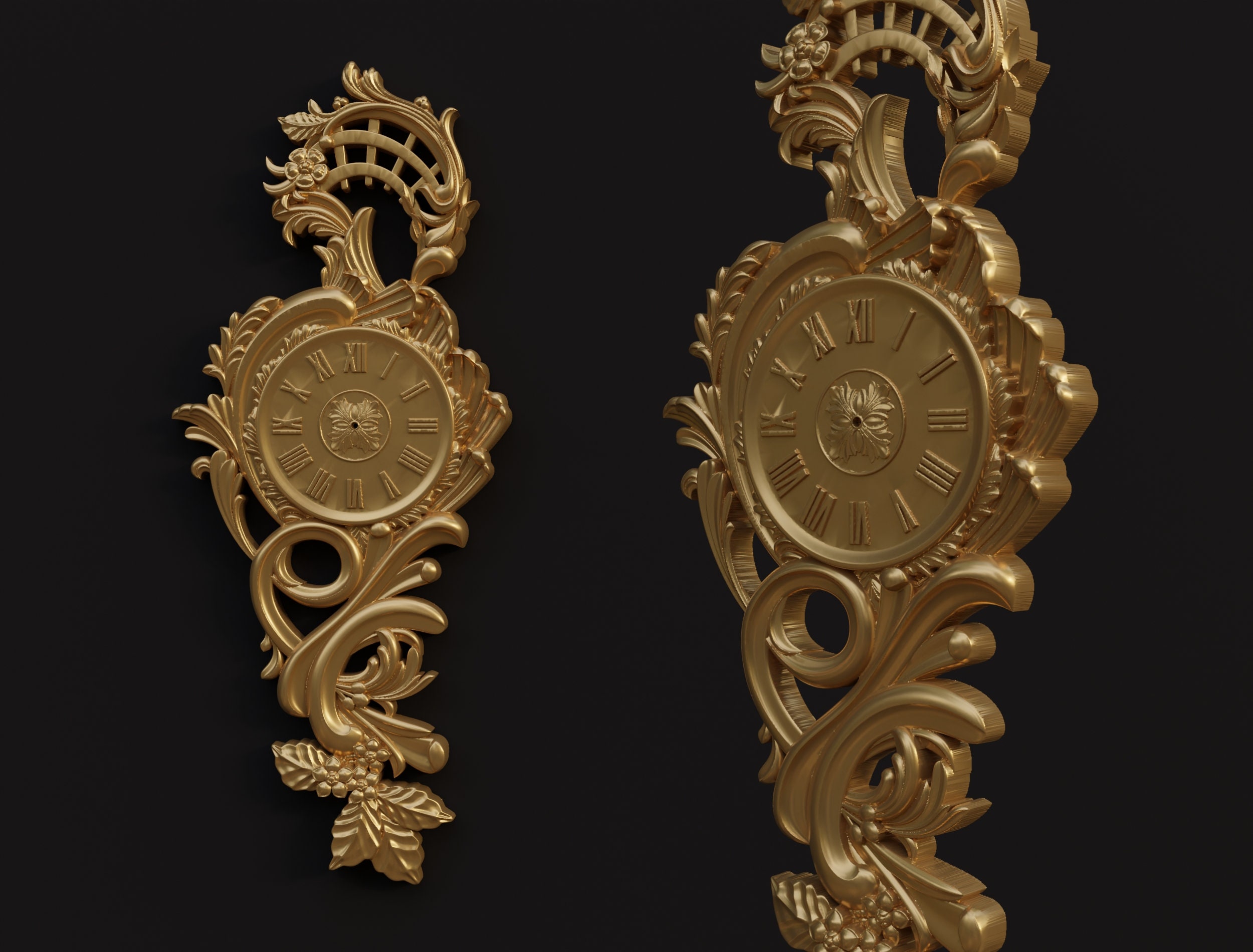 3d STL File Wall Clocks for CNC Machine Decorative Antique Wall Clocks ...