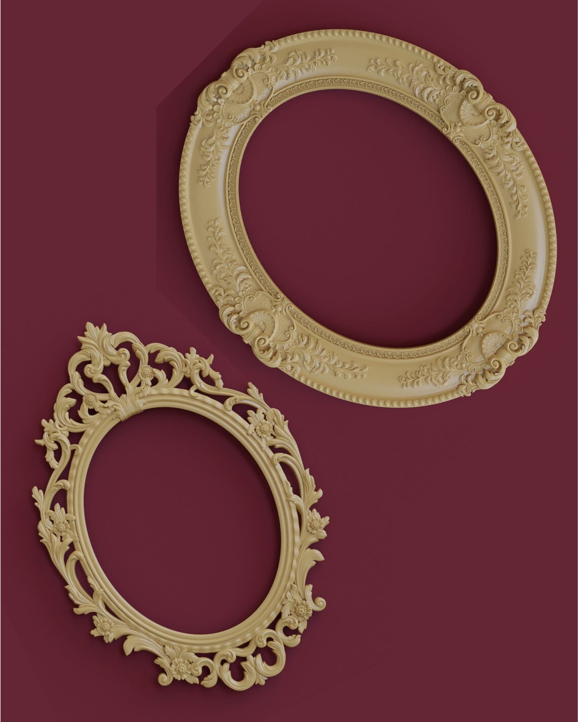 3d Frames STL File Collection for CNC Machine & Architectural Modeling Decorative Wall Mirror ...