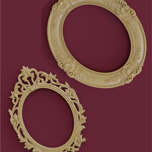 3d Frames STL File Collection for CNC Machine & Architectural Modeling Decorative Wall Mirror ...