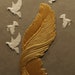 3D Feather Design With Birds STL File for CNC Carving and 3D Printing ...