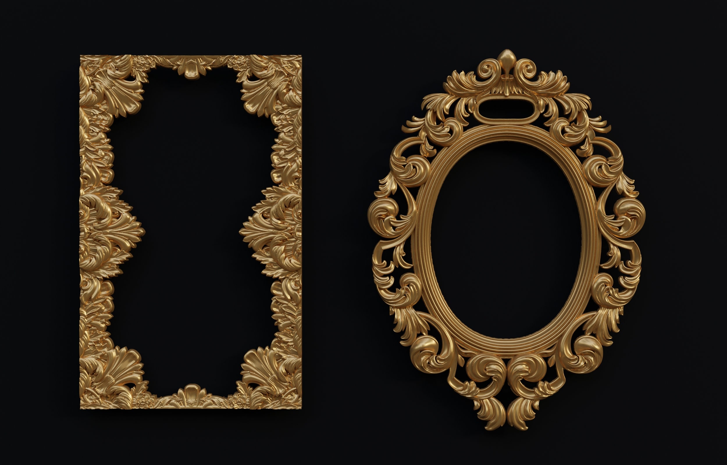 15 Ready to Use STL Files of Mirror and Photo Frames for CNC Machining ...