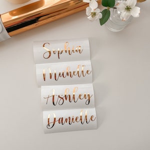 Custom Wedding Stickers Chrome Vinyl Name Decals Name Sticker Decal ...