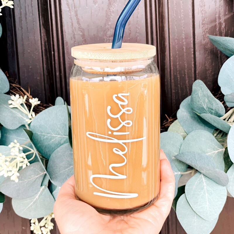 Glass Coffee Cup With Straw - Etsy