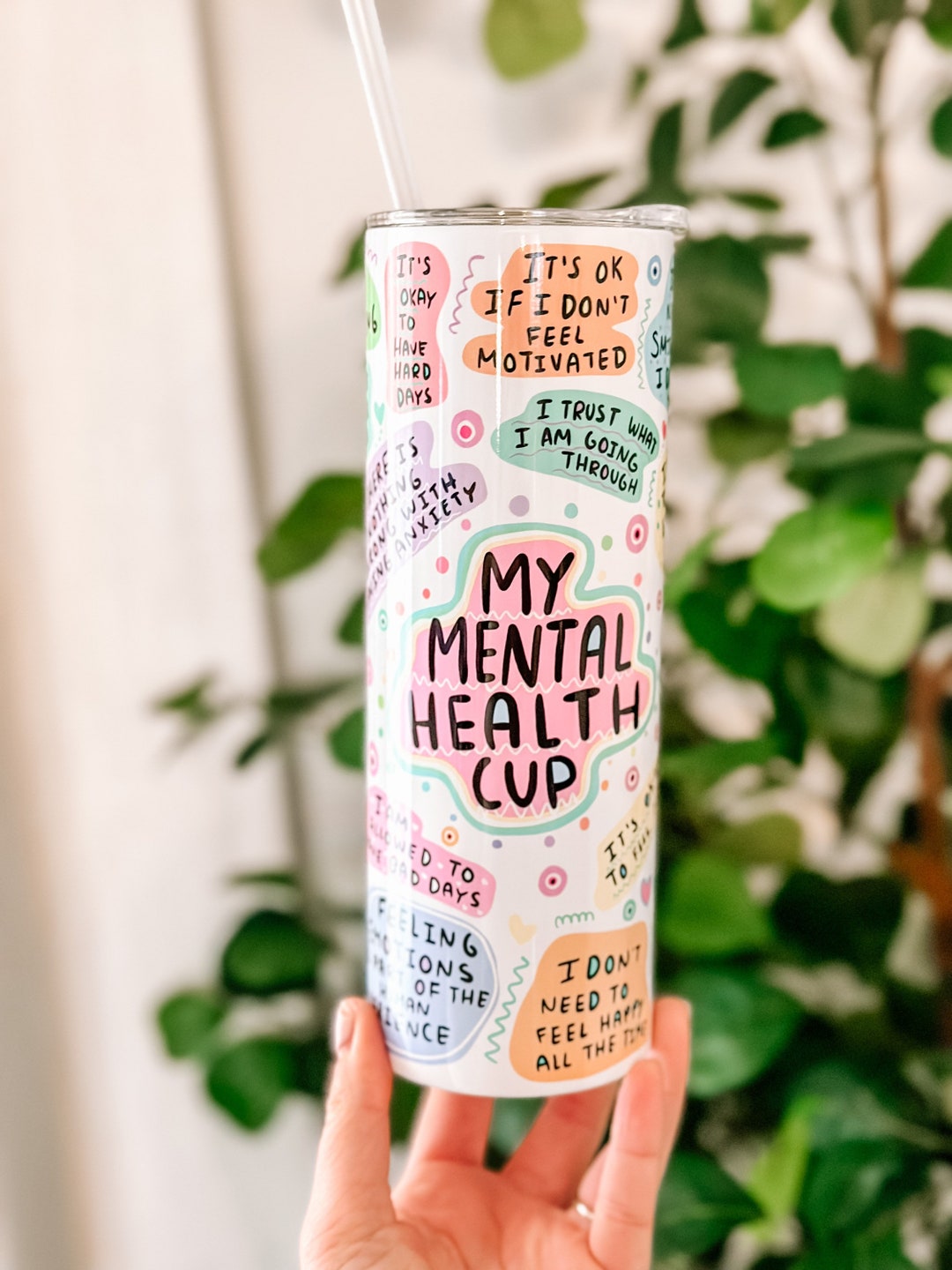 My Mental Health Cup,mental Health Tumbler ,daily Affirmations Cup ...