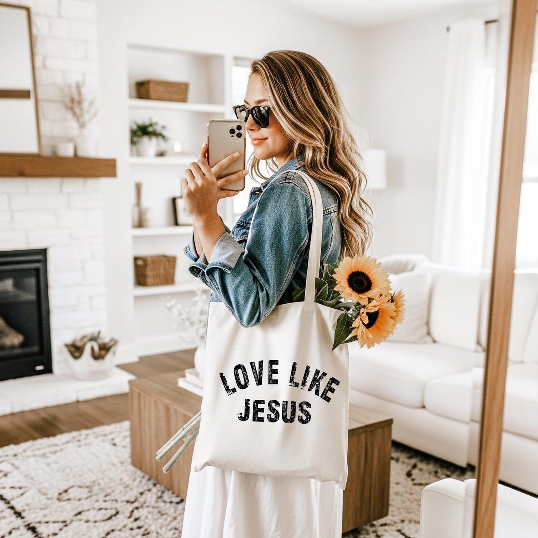 Christian Faith Tote Canvas Bag Religious Gifts Church Tote God Lover ...