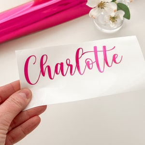 Custom Wedding Stickers Chrome Vinyl Name Decals Name Sticker Decal ...