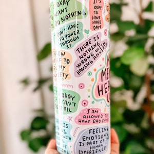 My Mental Health Cup,mental Health Tumbler ,daily Affirmations Cup ...