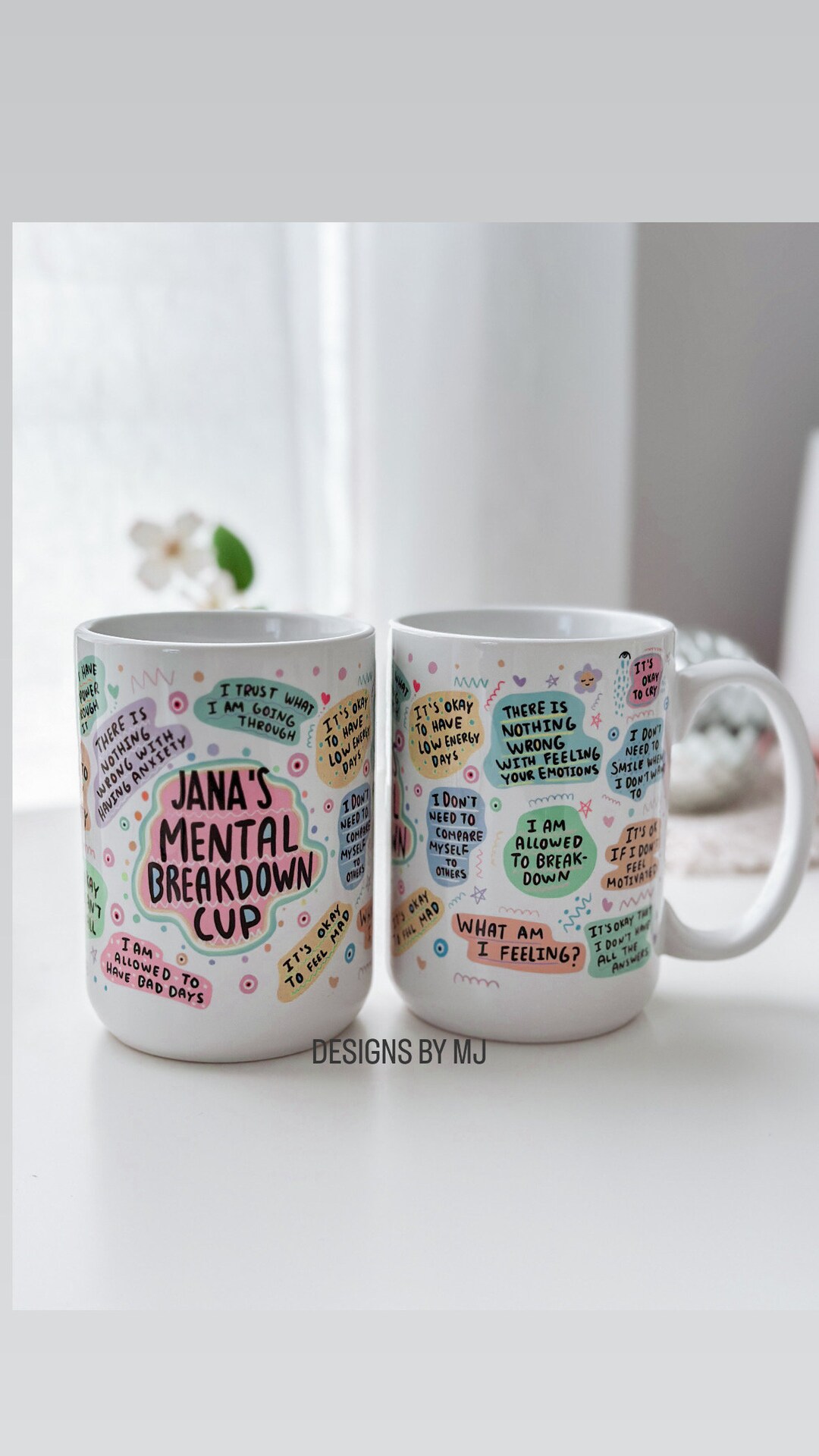 My Mental Breakdown Mug With Custom Name 15oz Daily Affirmations Mug ...