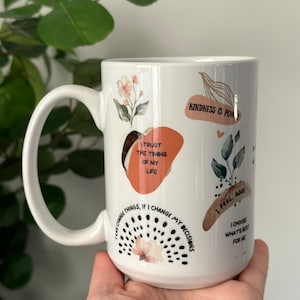 Self Love Mug, Mental Health Mug,daily Affirmations Mug, 15 Oz Daily ...