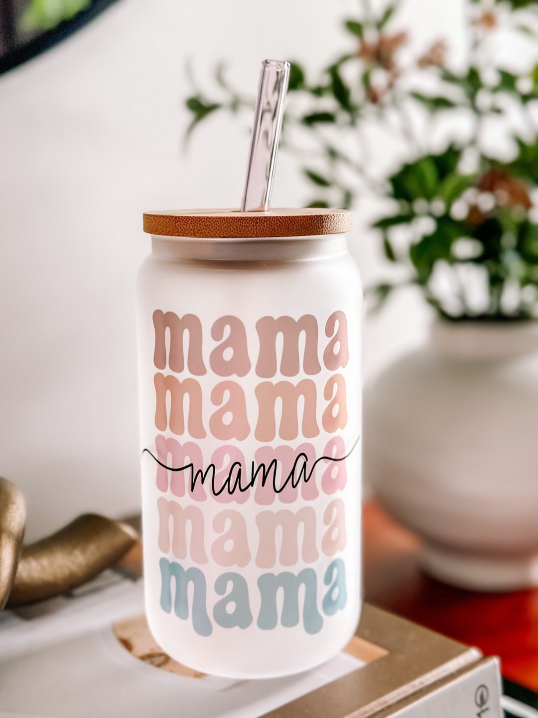 Mama Mug Glass Tumbler Custom Mom Gift Best Mom Gift Mothers Day Gift ...