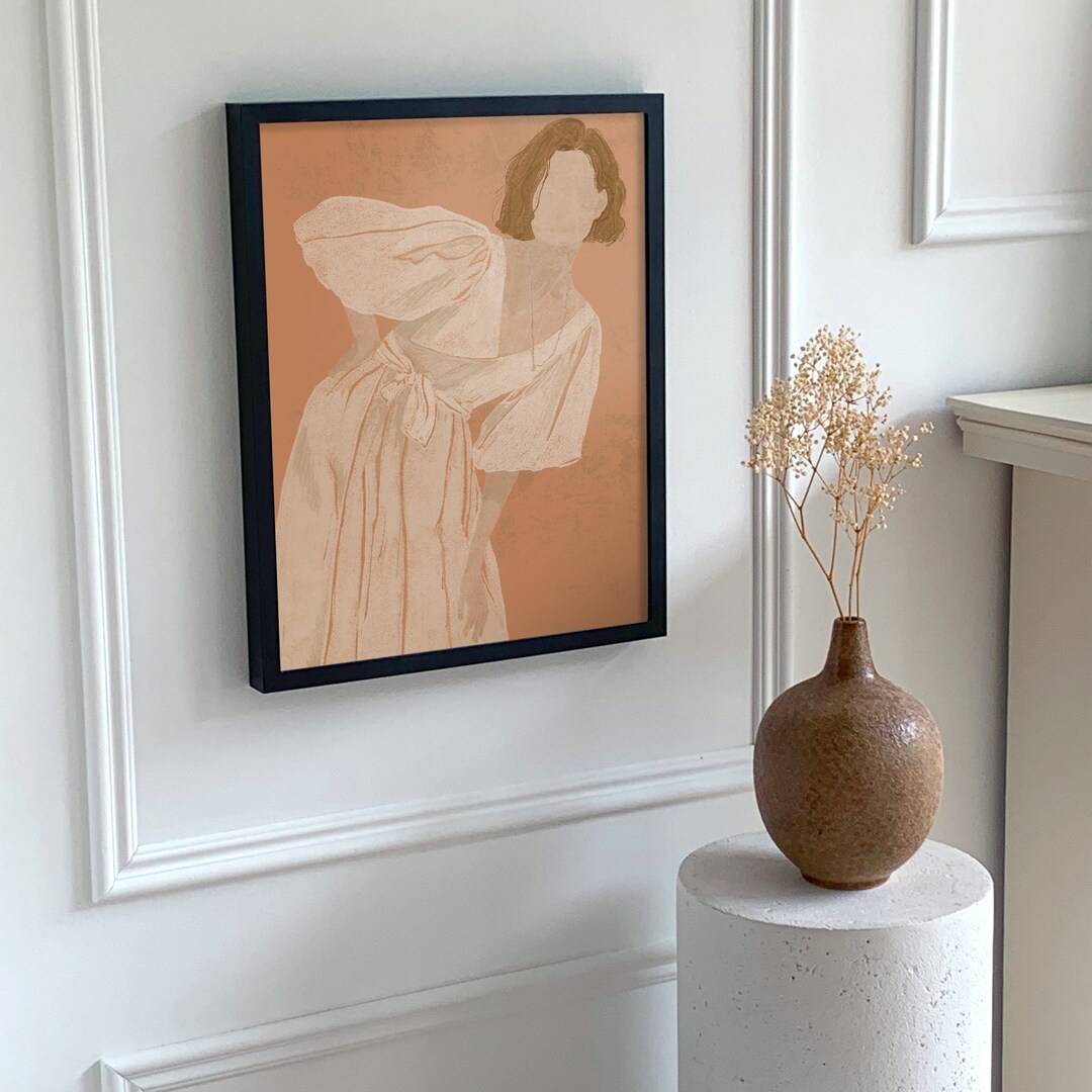 Model Framed Modern Art Print, Minimal Art Print, Abstract Art Print ...