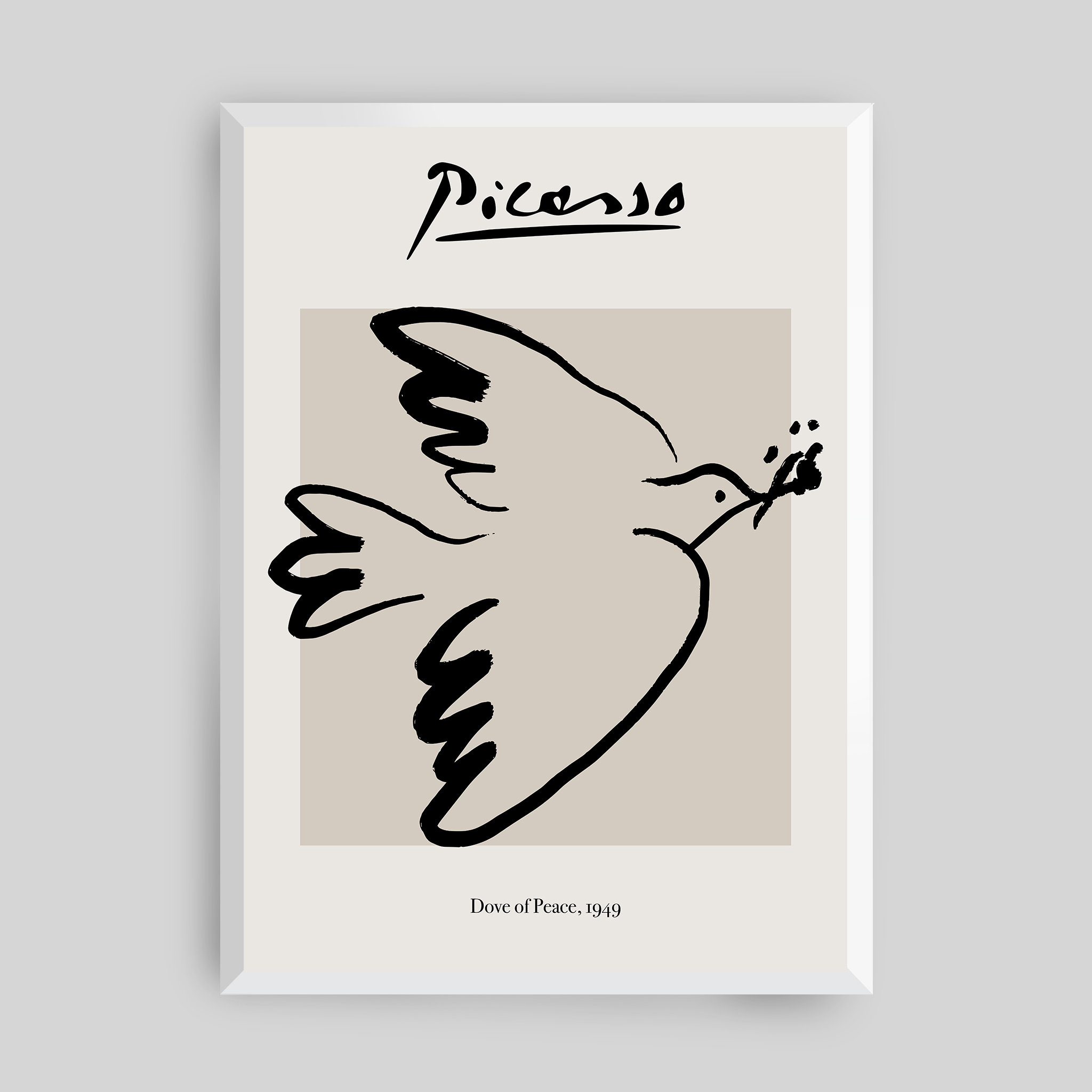 Dove of Peace Picasso Framed Modern Art Print Minimal Art - Etsy
