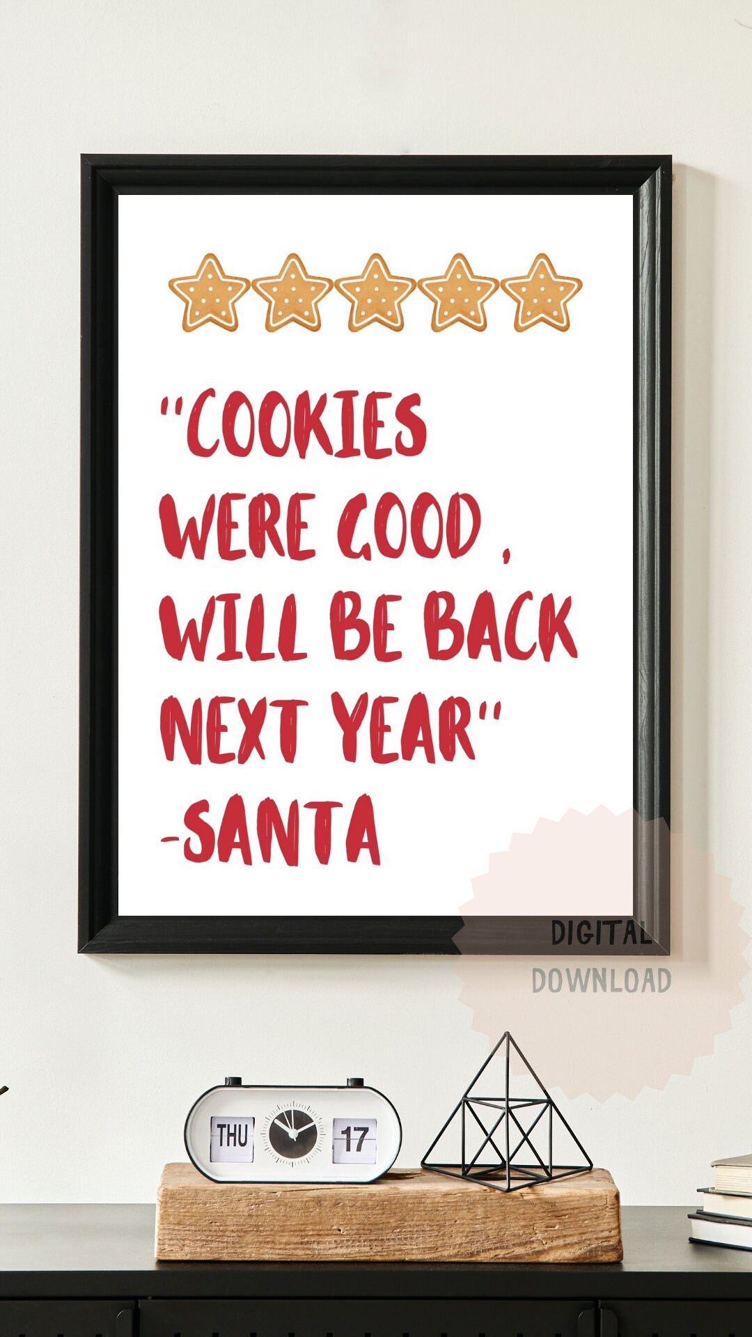 Santa Decor, Funny Christmas Decor, Christmas Print, Printable Wall Art ...