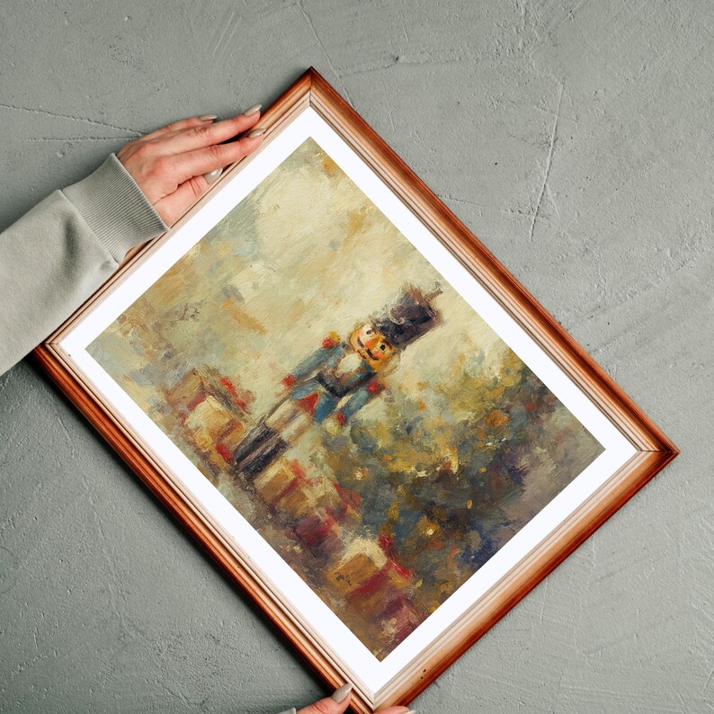 Vintage Nutcracker Christmas Oil Painting Art Print (digital Download ...