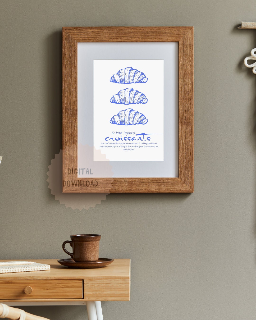 Croissants Print, Breakfast Poster, French Croissant Poster Kitchen ...