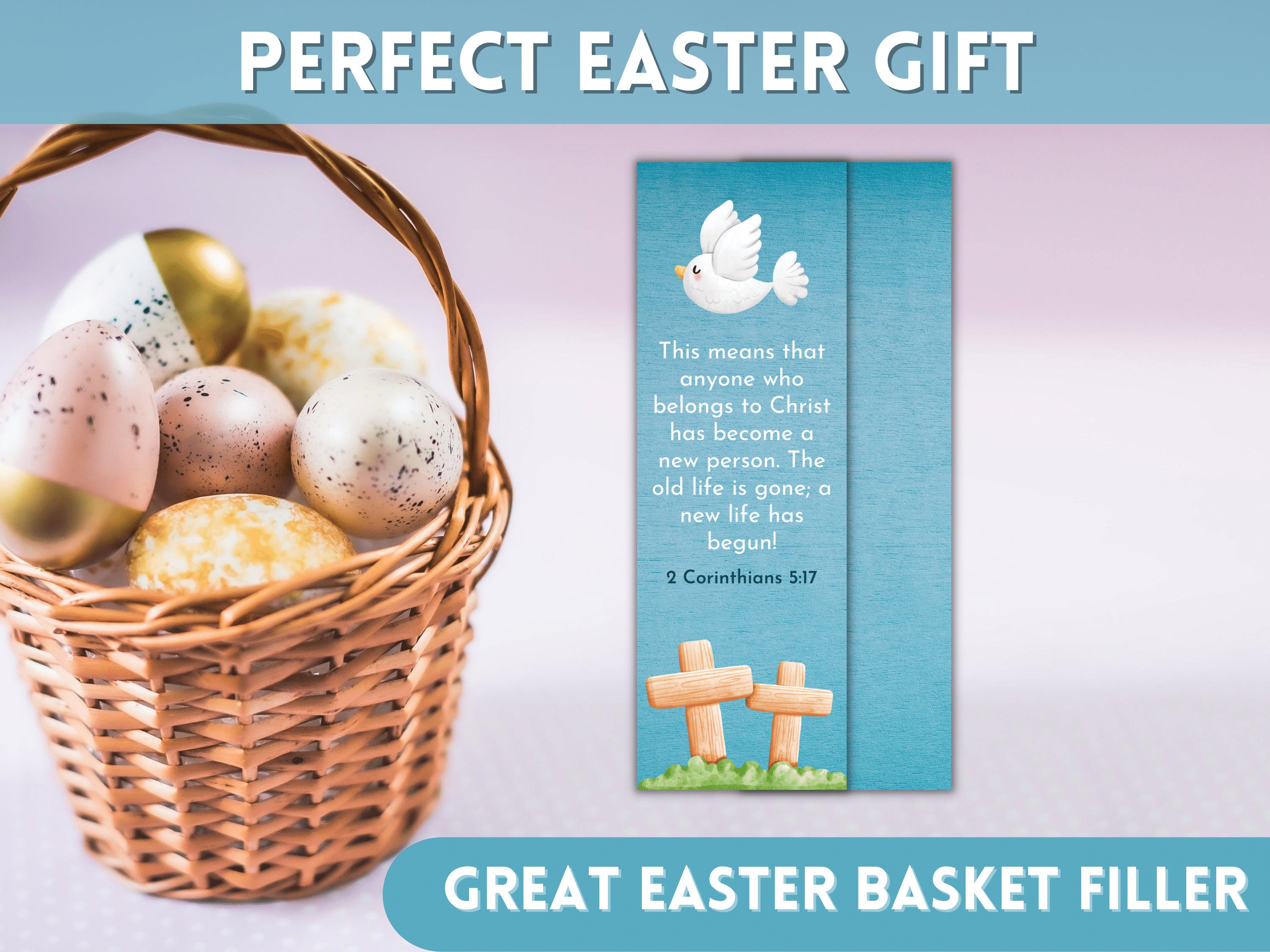 Easter Christian Bookmarks With Bible Verses | Easter Gifts and Basket ...