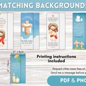 Easter Christian Bookmarks With Bible Verses | Easter Gifts and Basket ...