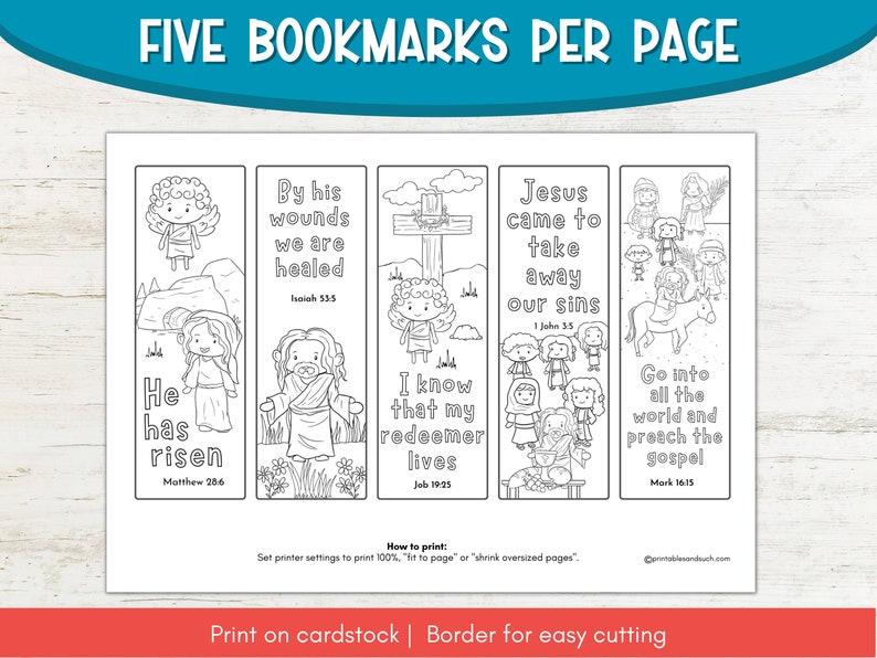 Coloring Bookmarks & Pages With Bible Verses Easter Gifts and Basket ...