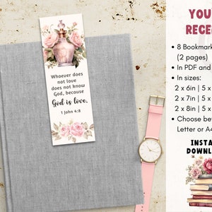 Bible Verse Bookmarks | Printable Love Bookmarks | Valentine Scripture ...
