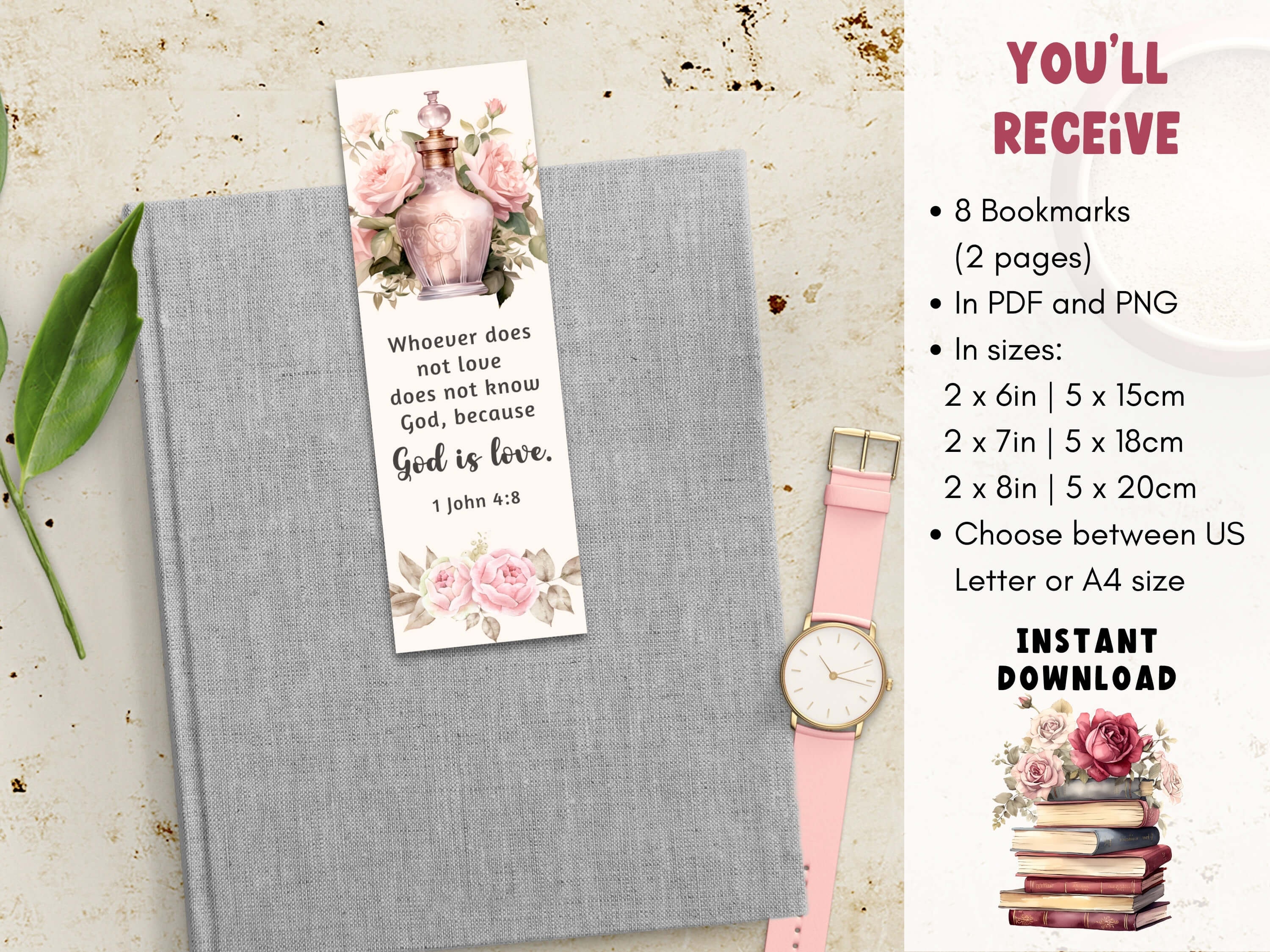Bible Verse Bookmarks | Printable Love Bookmarks | Valentine Scripture ...