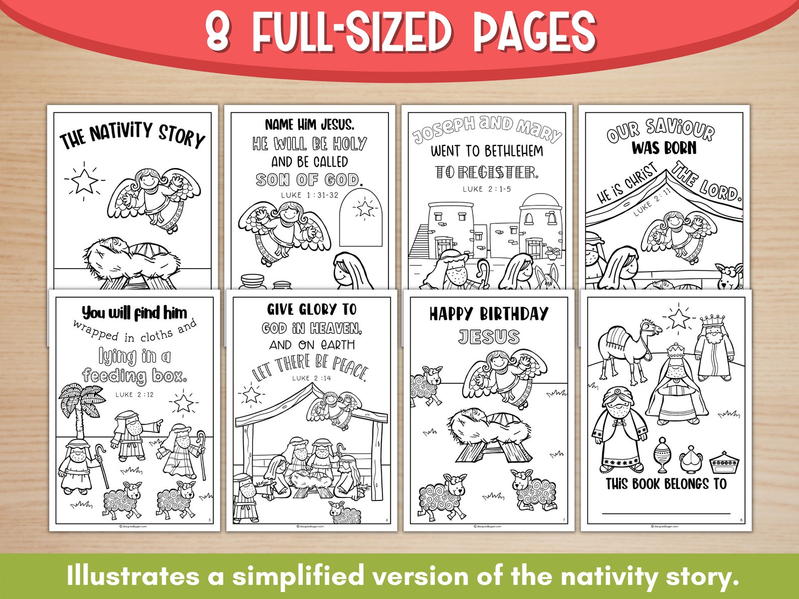 Nativity Colouring Pages Nativity Colouring Booklet Nativity Story ...