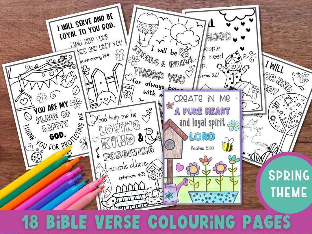 18 Bible Verse Colouring Pages for Kids | Printable Scripture Colouring ...